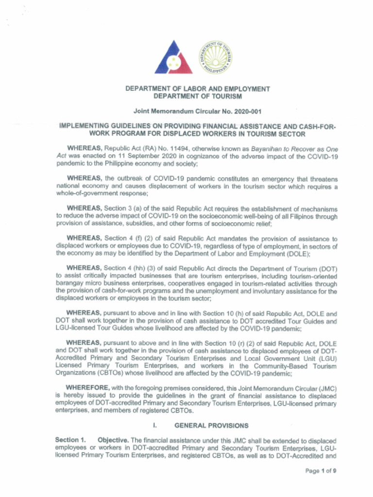 Joint Memo Circular No 2020001 | PDF