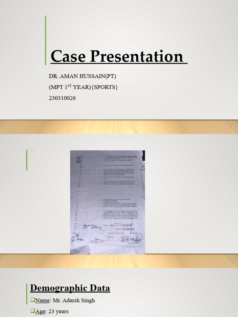 Aman Case Presentation (MPT) | PDF | Anatomical Terms Of Motion | Human ...