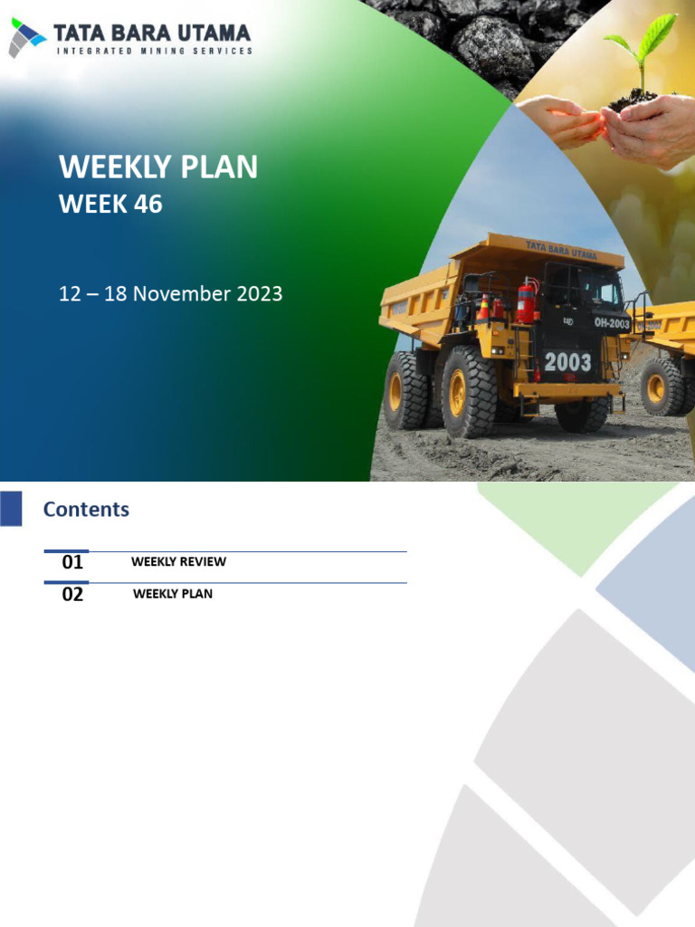 Weekly Plan - W46 2023 - Ext | PDF