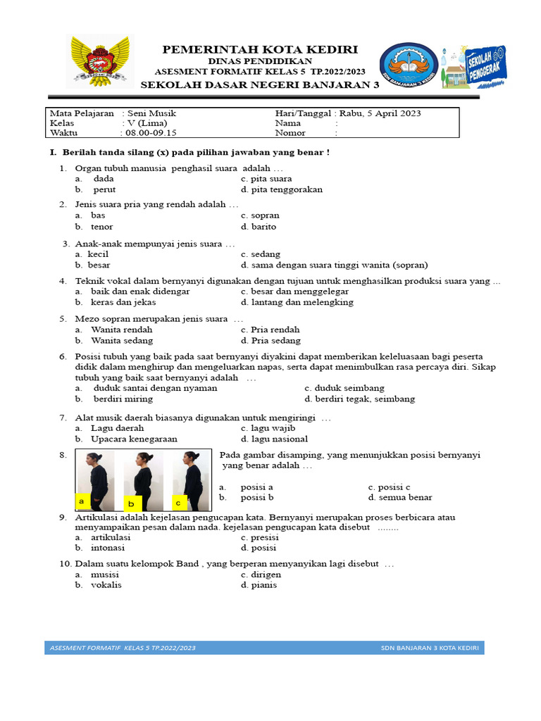 Soal Pts 2 Kl5 Seni Musik | PDF