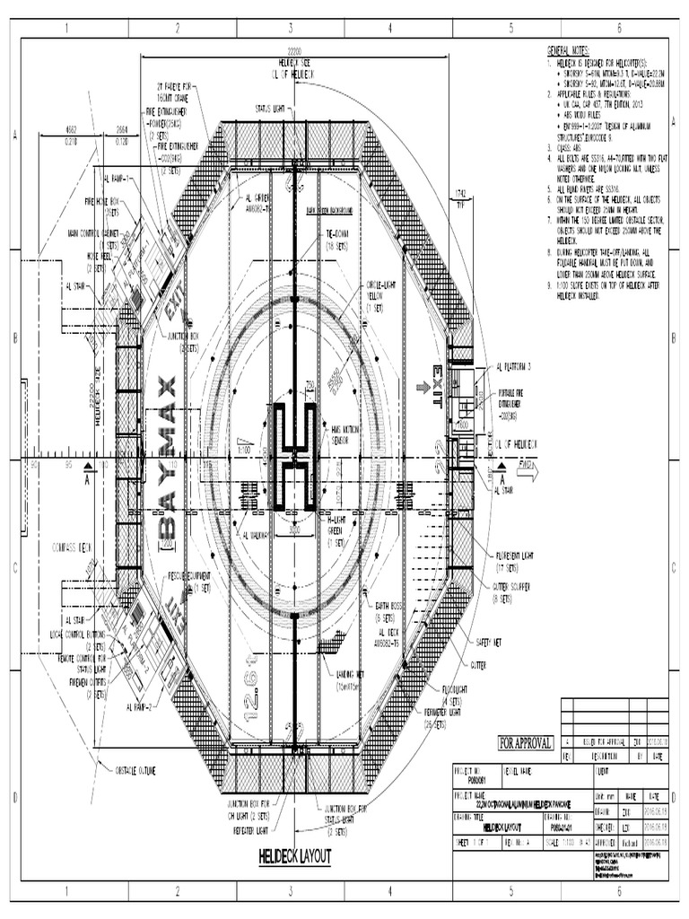 JH Helideck Layout Rev.A | PDF