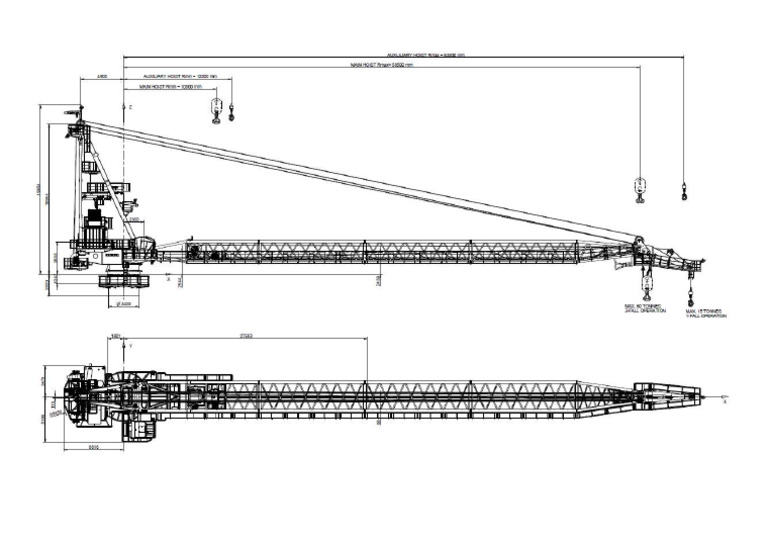 60 Ton Offshore Crane For Sale - Ga Drawing - 2 | PDF
