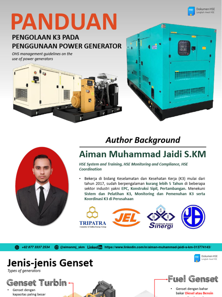 Panduan Pengolaan K3 Pada Penggunaan Power Generator | PDF
