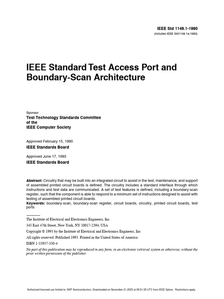 Ieee 1149.1-1990 | PDF