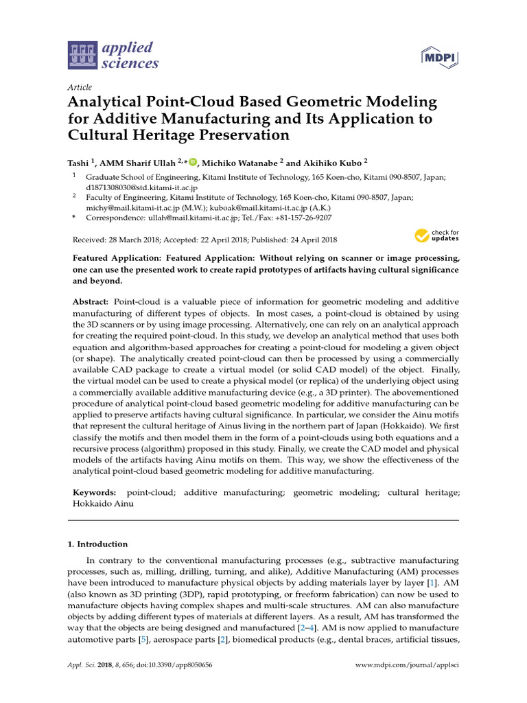 Analytical Point-Cloud Based Geometric Modeling For AM and Its Application To CH Preservation ...