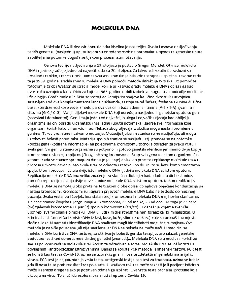 Molekula DNA | PDF