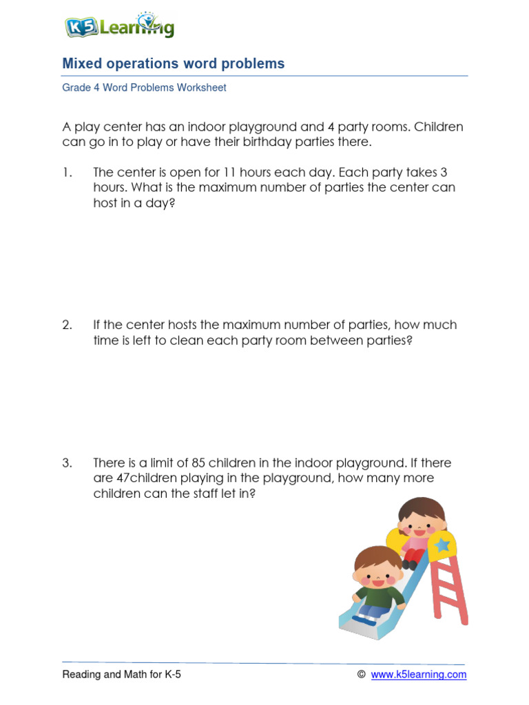 Grade 4 Word Problems Mixed Operations C | PDF