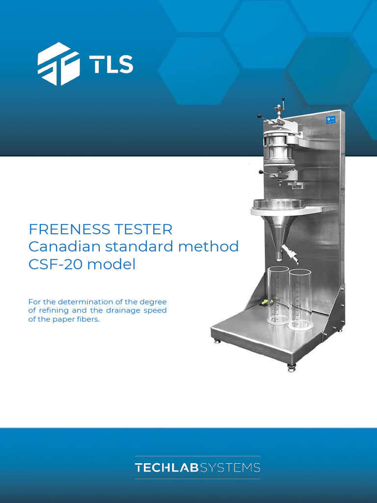 Csf20 Canadian Standard Freeness Tester Download Free Pdf Paper