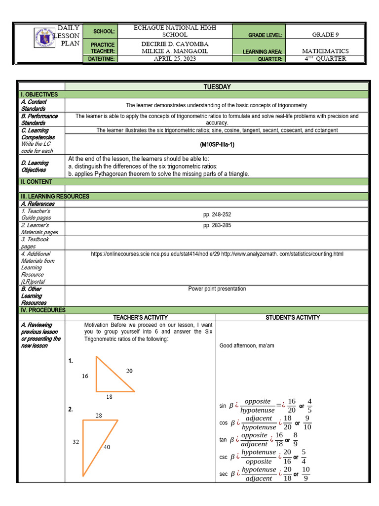 PYTHA | PDF | Trigonometric Functions | Trigonometry