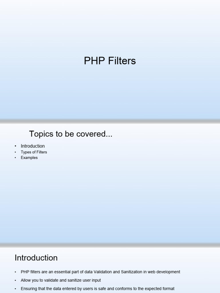 Filters | PDF | Php | Email Address