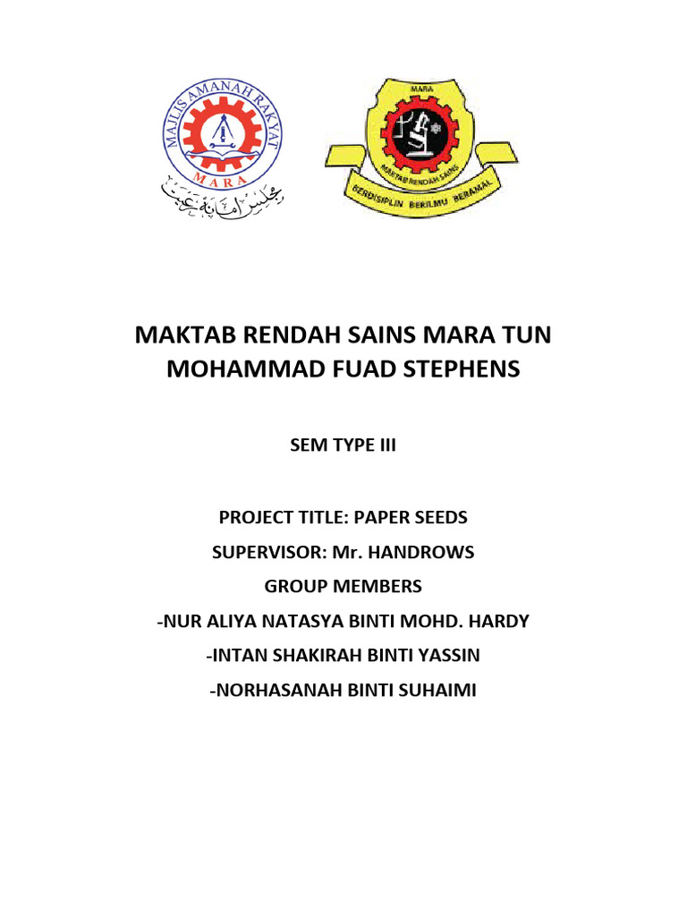 Maktab Rendah Sains Mara Tun Mohammad Fuad Stephens | PDF