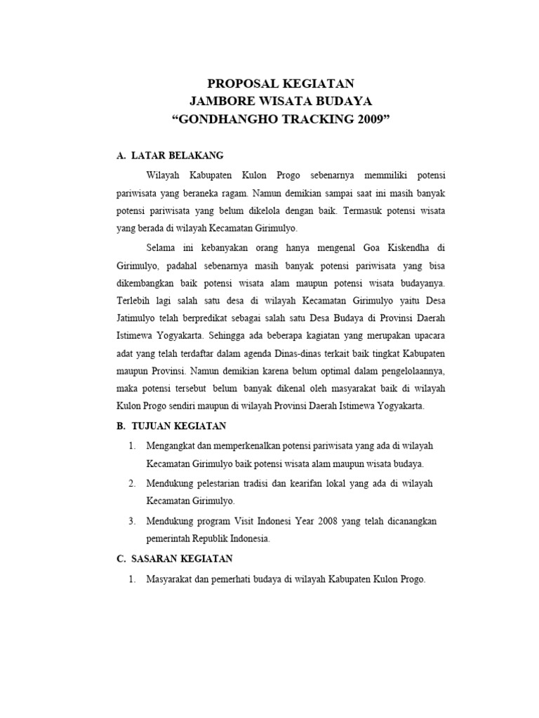 Dokumen - Tips - Contoh Proposal Kegiatan Budaya | PDF