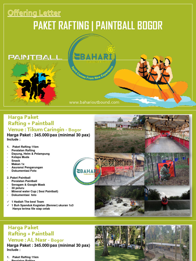 PAKET Rafting + Paintball | PDF