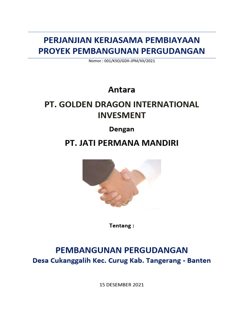 Mou Kso Pt. Gdii & Pt. JPM Gudang Curug 2021 | PDF