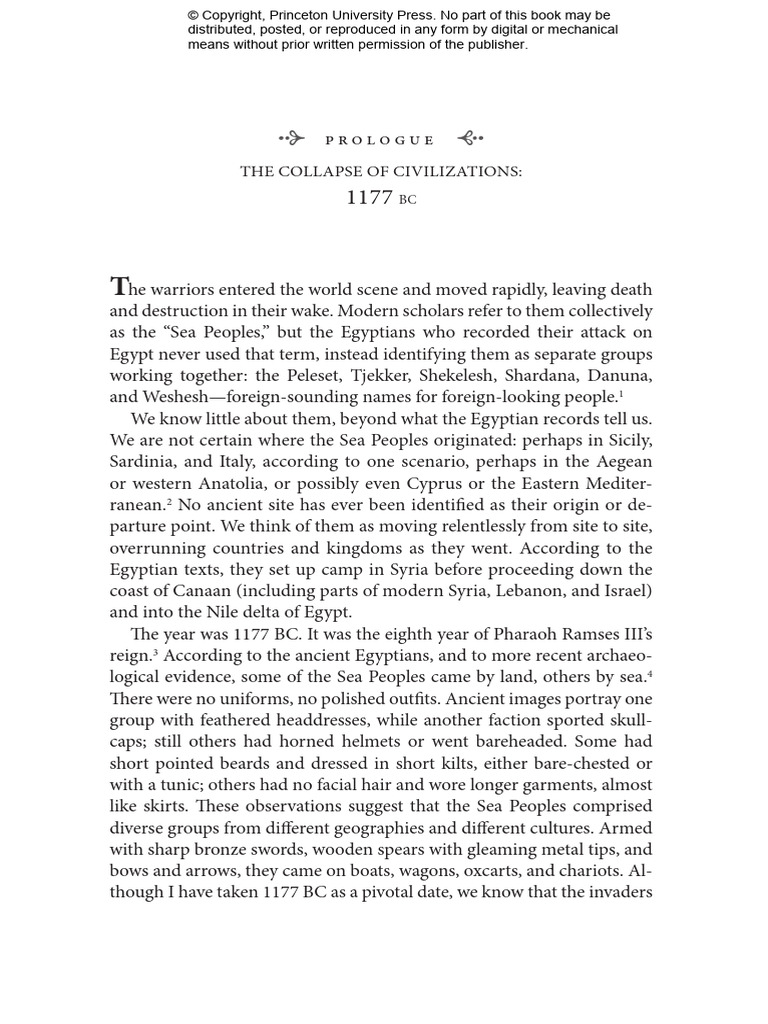 1177 BC The Year Civilization Collapsed | PDF | Philistines | Ancient Egypt