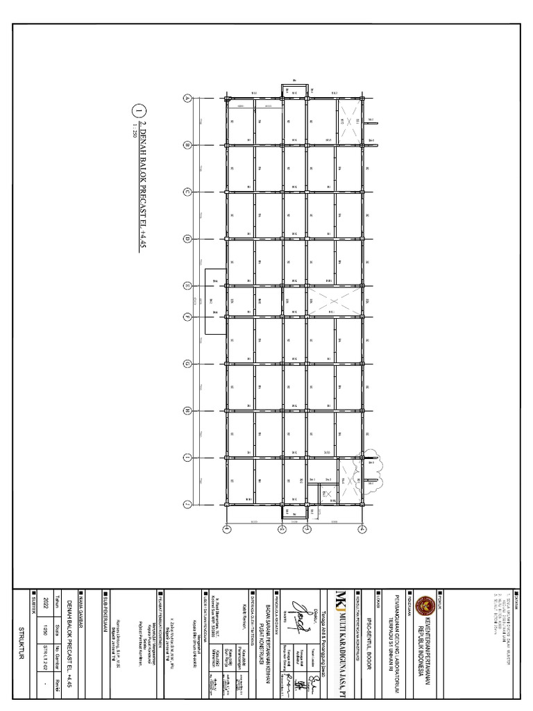 WBP-Sheet - WBP-SHD-STR-LAB-LT-2-02 - DENAH BALOK PRECAST | PDF