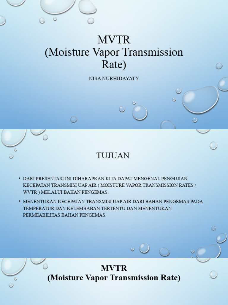 MVTR | PDF | Chemical Substances | Materials