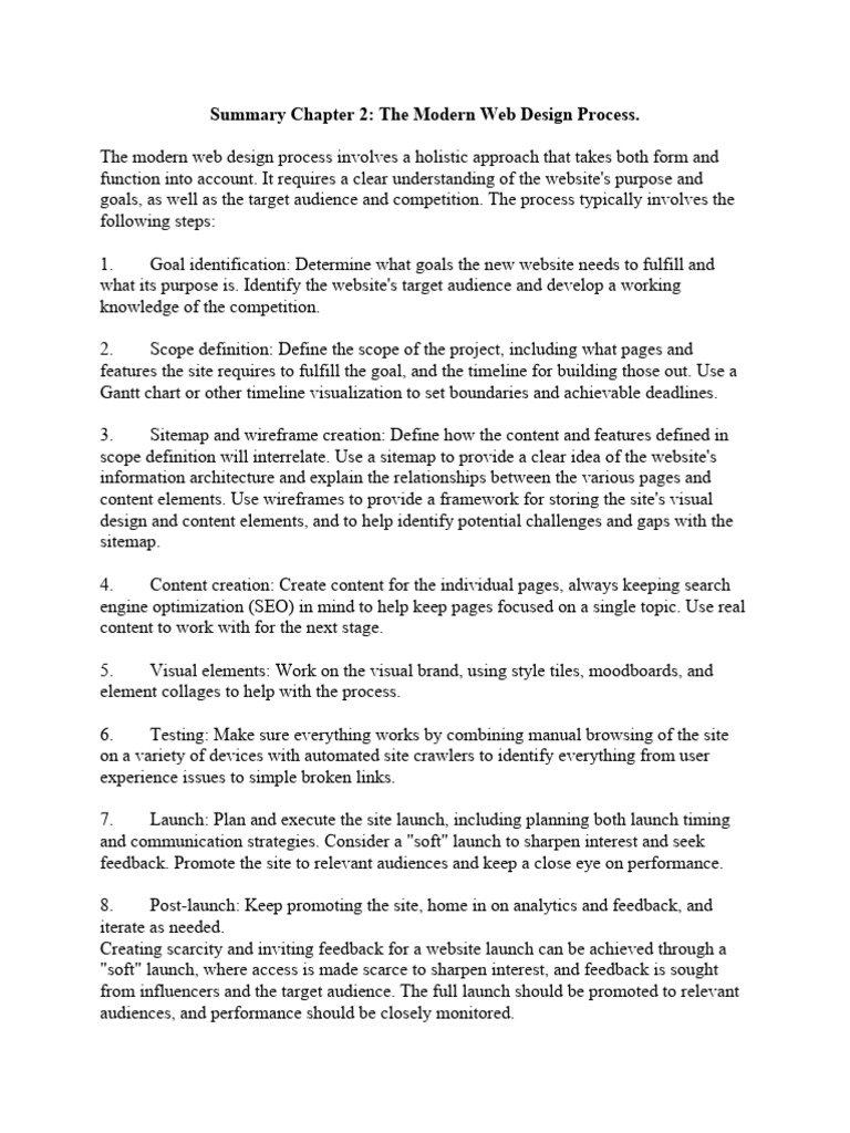 Summary Chapter 2 | PDF | Websites | Web Design