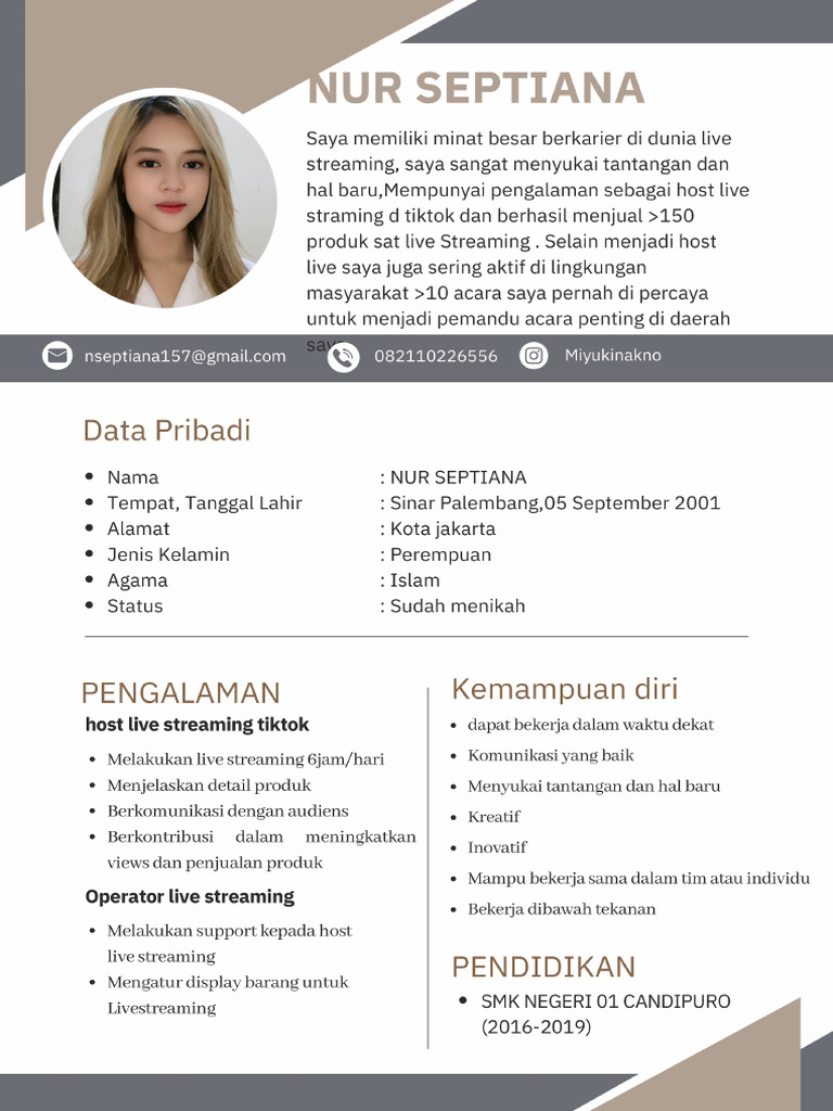Resume Nur Septiana | PDF