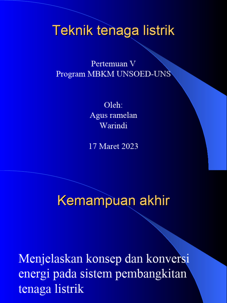 Pertemuan 5 TTL 17maret2023 | PDF | Wind Turbine | Wind Power