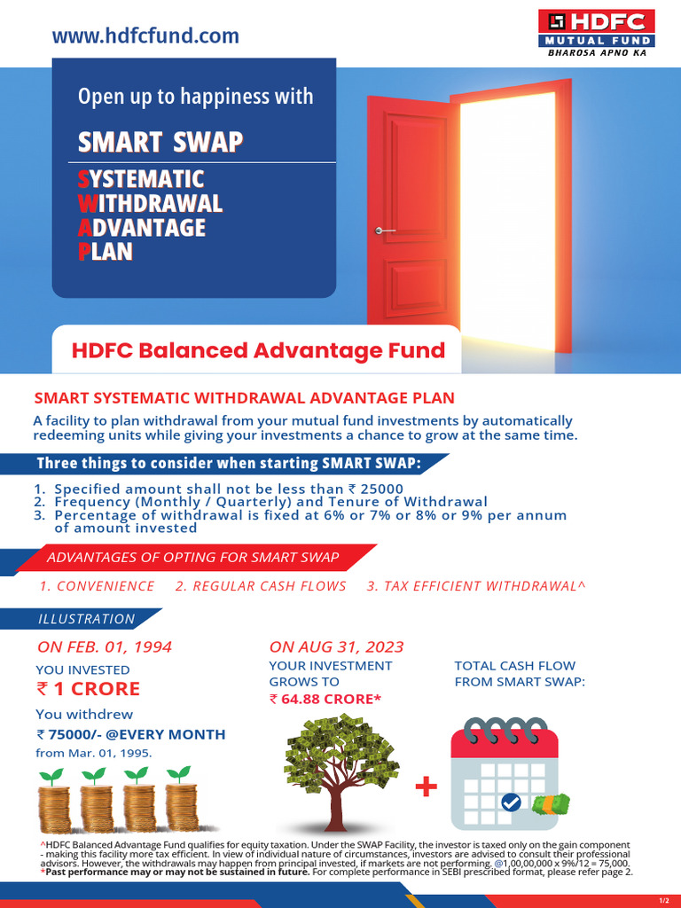 HDFC SWAP Balanced Advantage Fund - 1 Crore Investment (As of Aug 31 ...