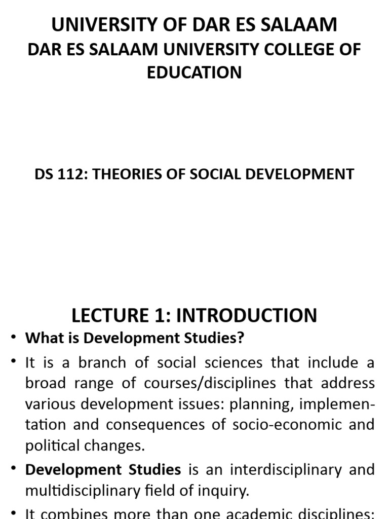 Introduction to Development Studies | PDF | Modernization Theory | Class Conflict
