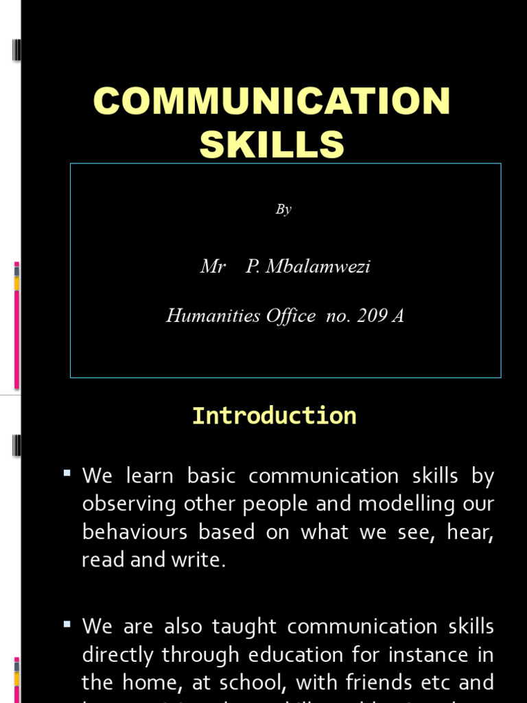 Essential Communication Skills Overview | PDF | Communication ...