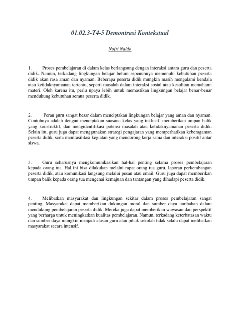 01.02.3-T4-5 Demontrasi Kontekstual | PDF