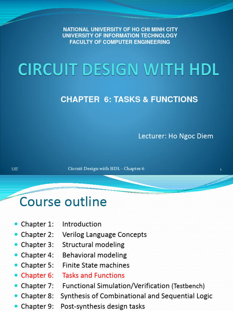 Chapter 6 - Verilog Tasks and Functions | PDF | Parameter (Computer Programming) | Hardware ...