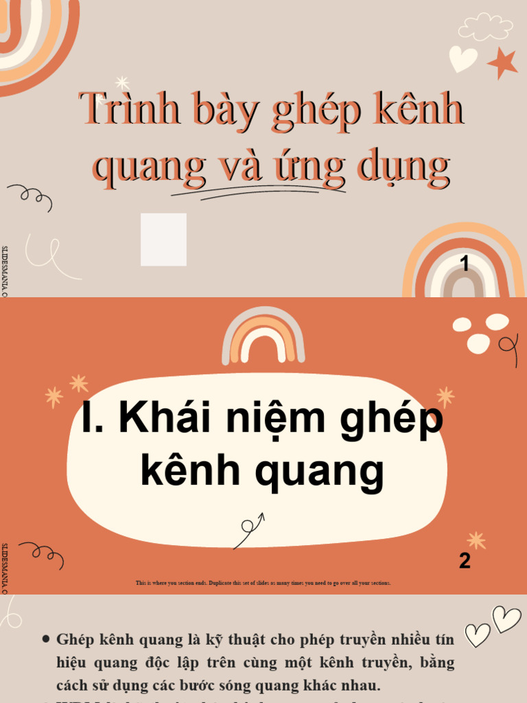 Trình Bày Ghép Kênh Quang Và NG D NG | PDF