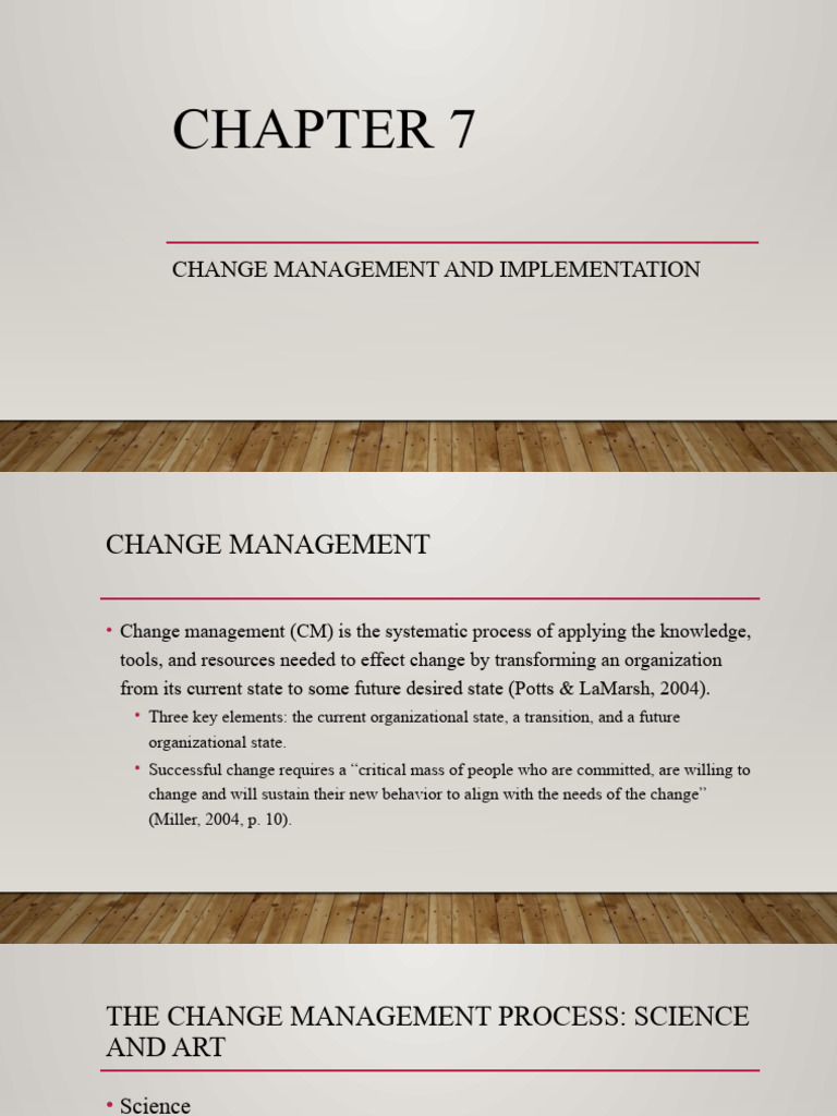 Chapter 7 Change Management | PDF | Change Management | Systems Science
