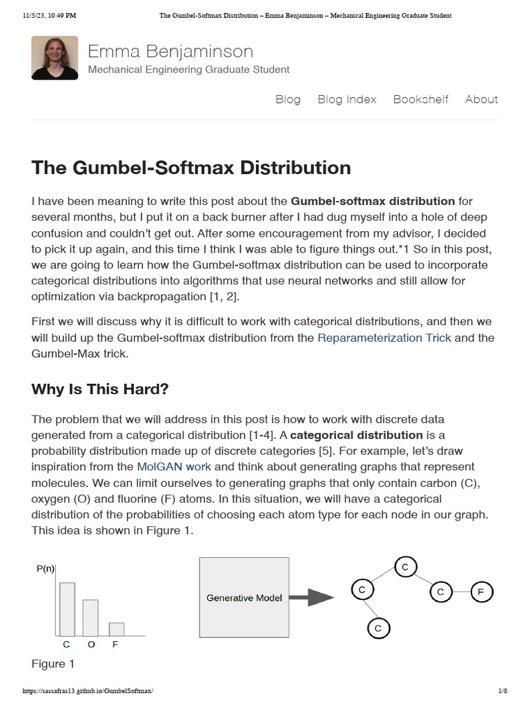The Gumbel-Softmax Distribution - Emma Benjaminson - Mechanical ...