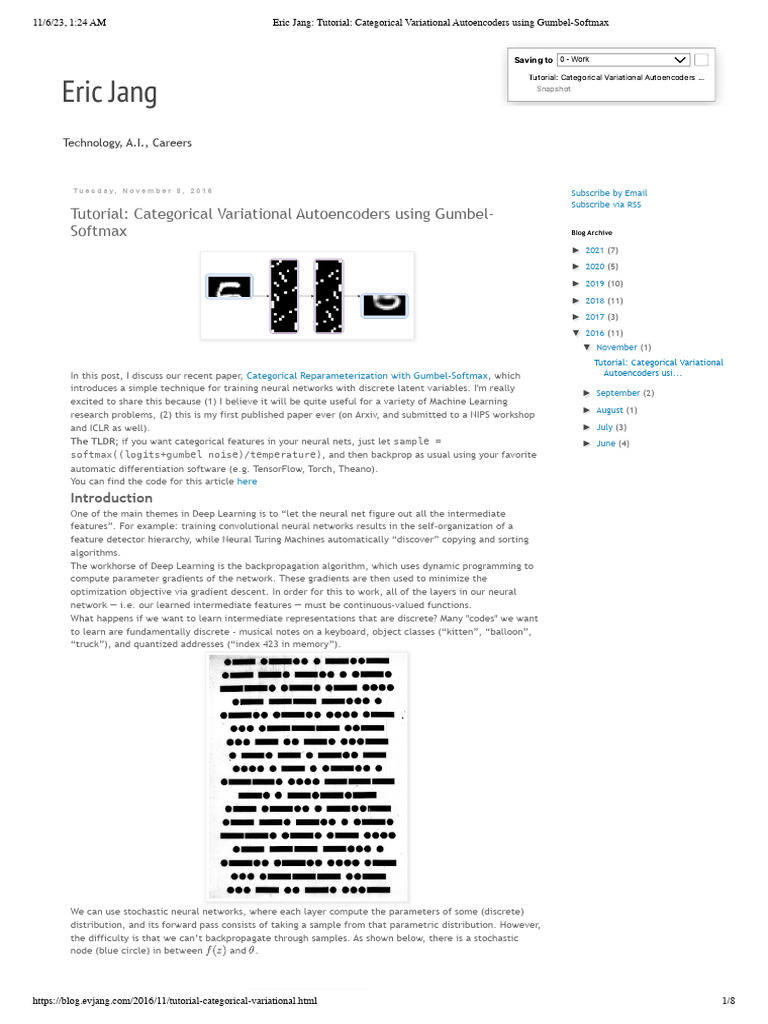 Eric Jang_ Tutorial_ Categorical Variational Autoencoders using Gumbel ...