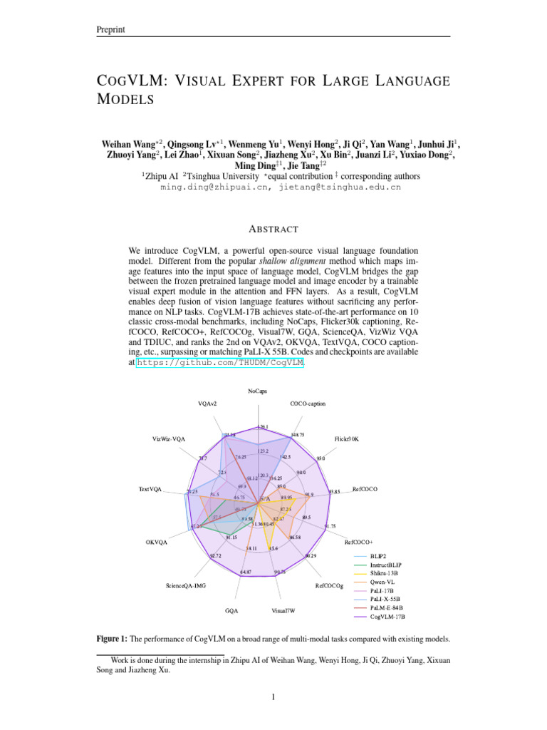 Cogvlm Paper | PDF | Cognitive Science | Artificial Intelligence