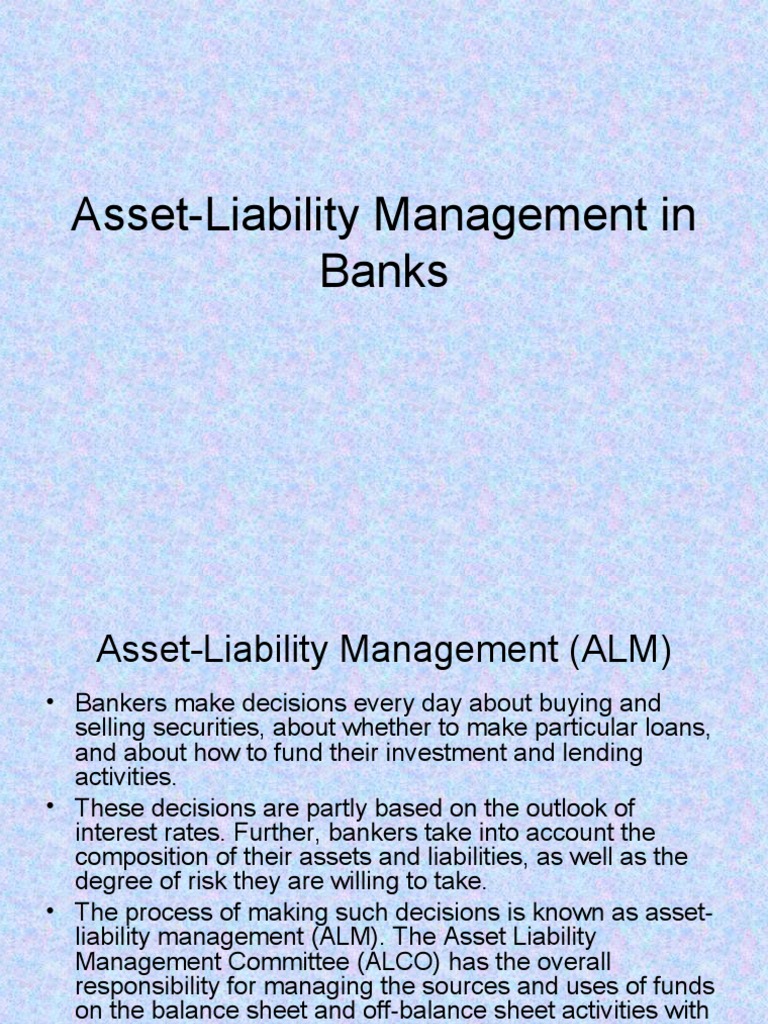 Asset-Liability Management in Banks | PDF | Bond Duration | Asset ...