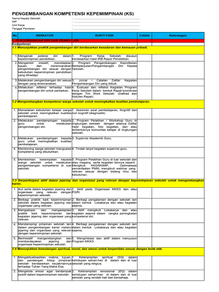 Instrumen Pkks 2023 | PDF