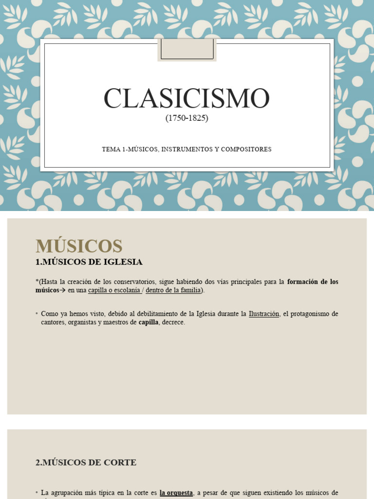 CLASICISMO MéSICOS | PDF | Wolfgang Amadeus Mozart | Ludwig Van Beethoven