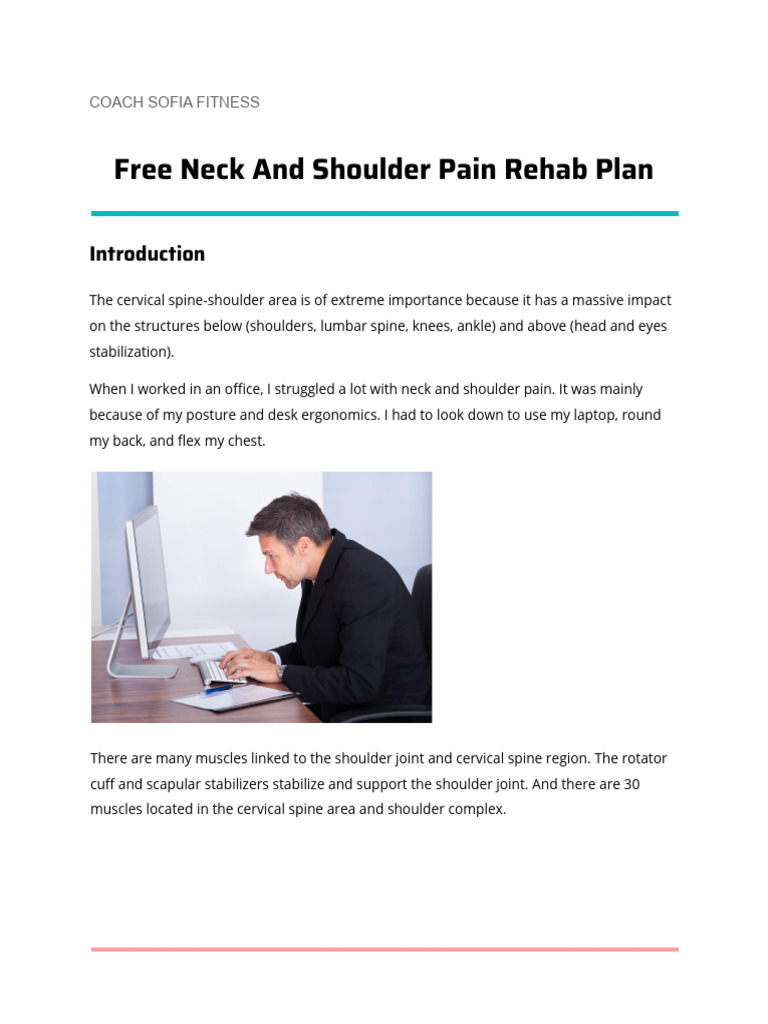 Neck and Trapezius Rehab Plan | PDF | Shoulder | Thorax
