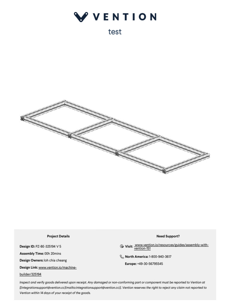 Vention Machine Assembly Guide PZ-BE-325194 | PDF | Manufactured Goods