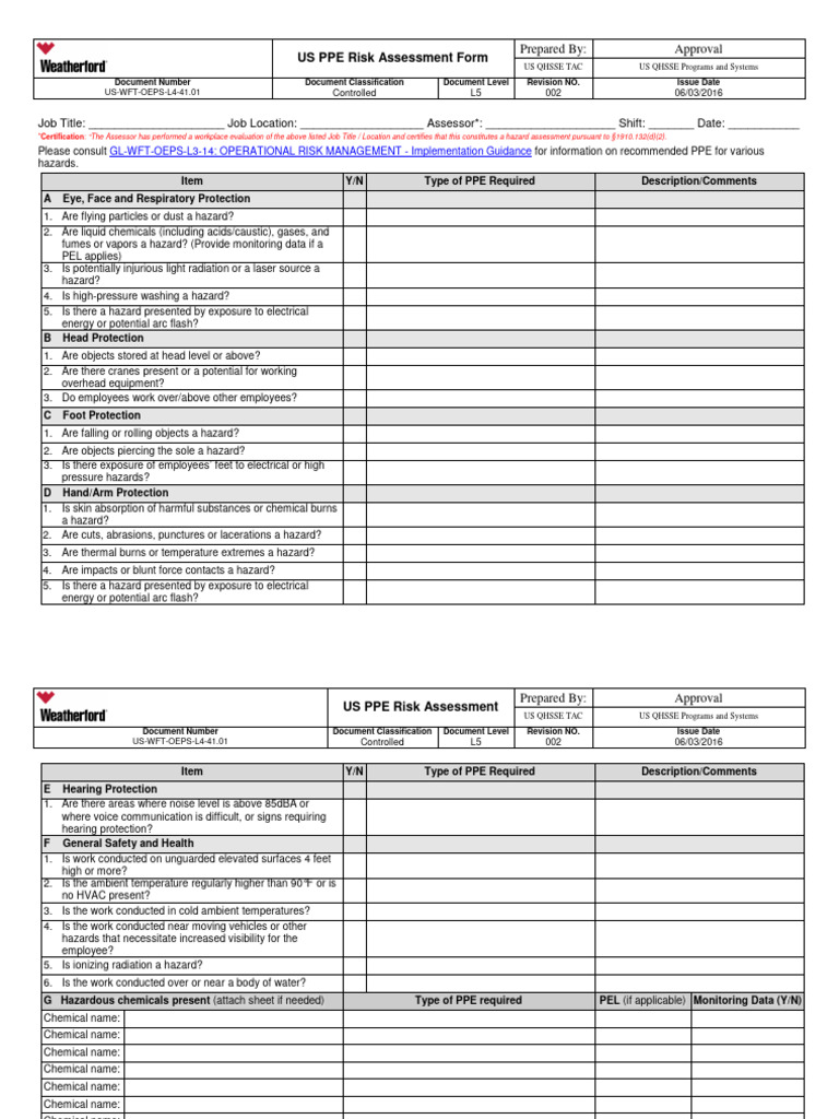Ppe Ra | PDF | Personal Protective Equipment | Hazards