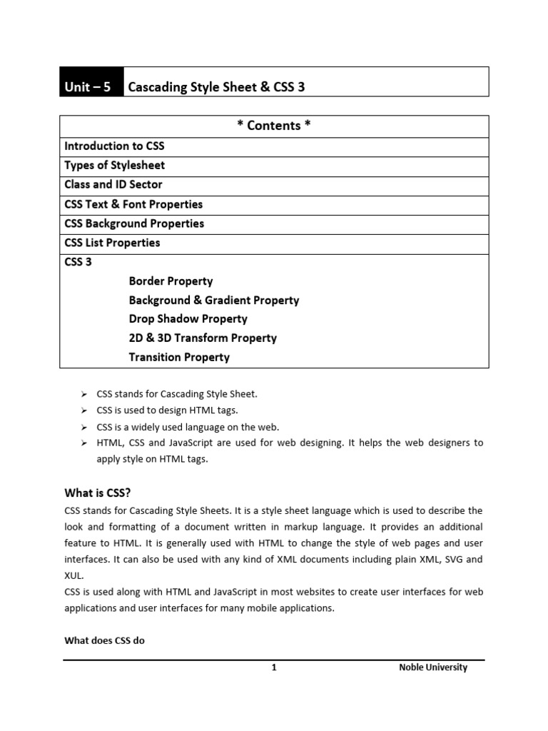 NW Unit 5 | PDF | Html | Html Element