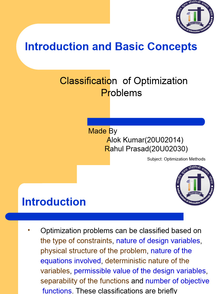 Optimization Methods - PPT | PDF | Mathematical Optimization | Linear Programming
