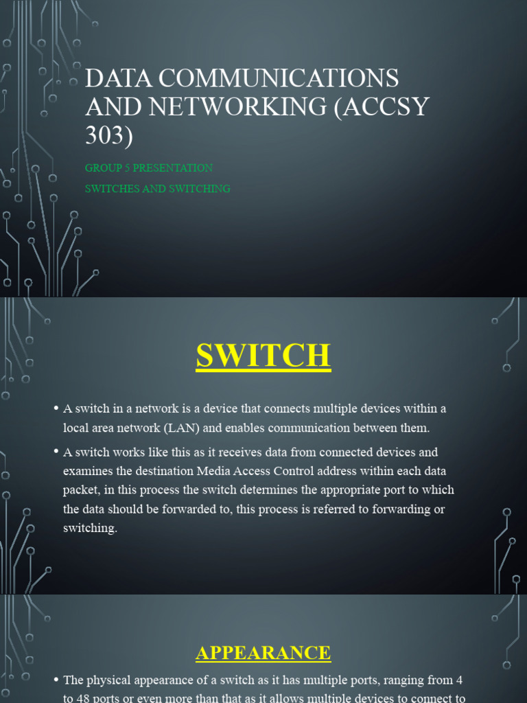 Data Presentation 2 | PDF | Network Switch | Computer Network