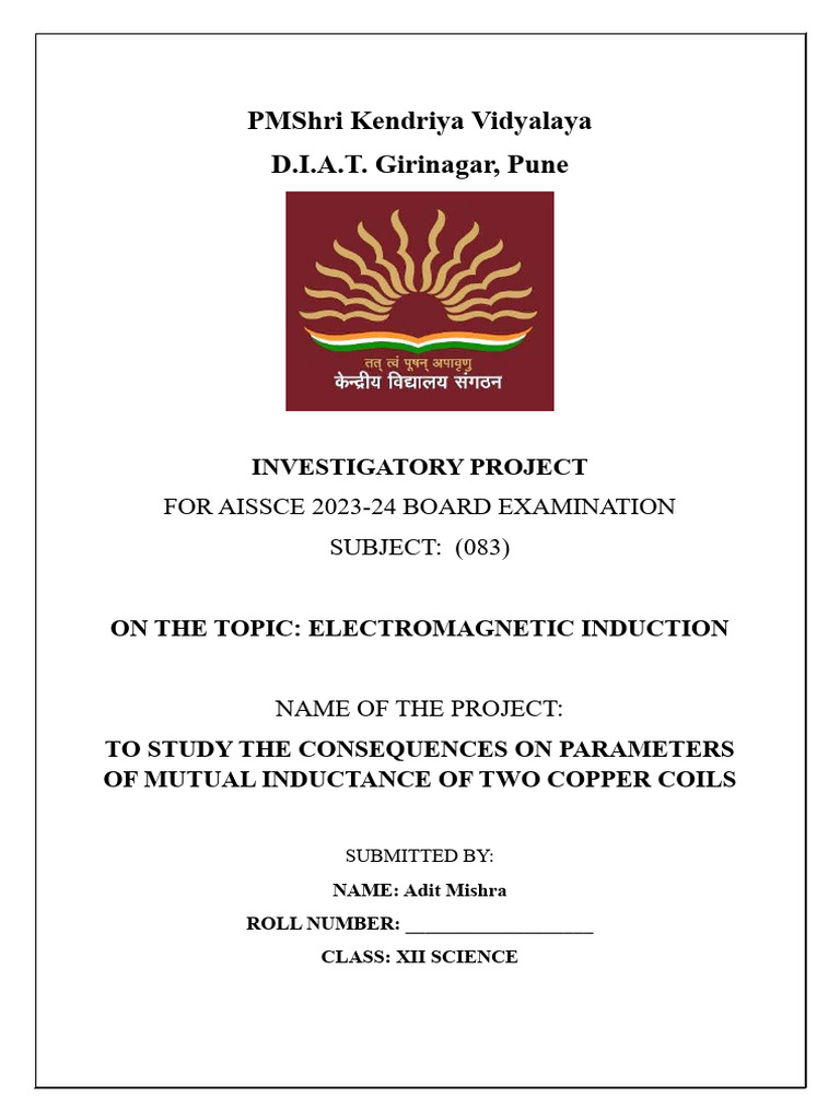 Physics Practical File | PDF | Inductor | Inductance
