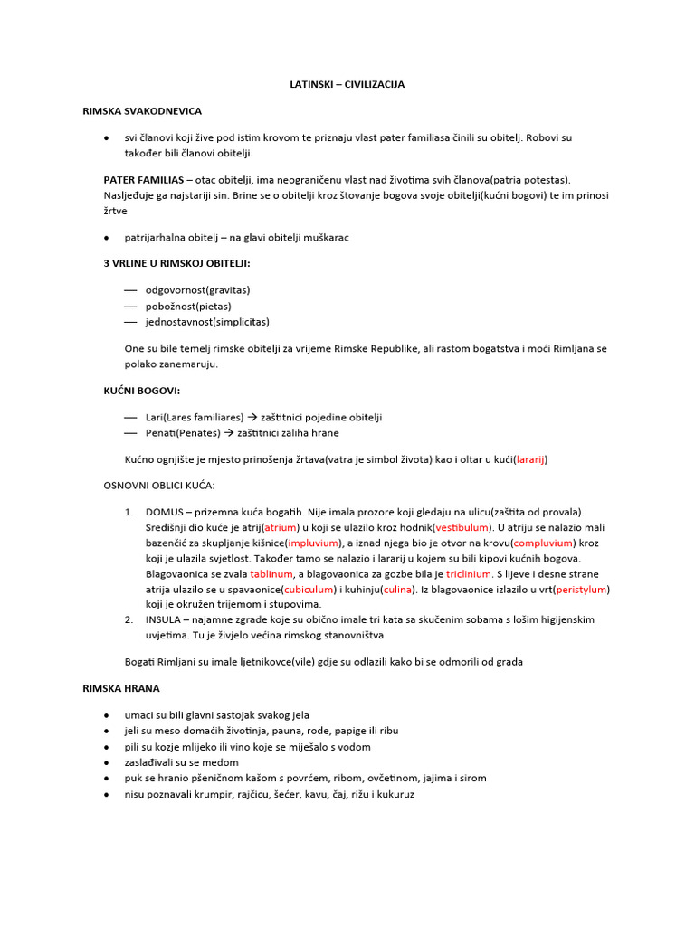 Latinski Civilizacija | PDF