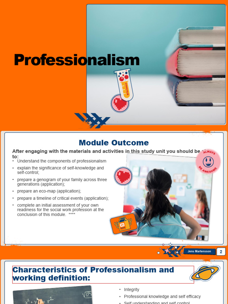 SU 1 Professionalism | PDF | Self Efficacy | Integrity