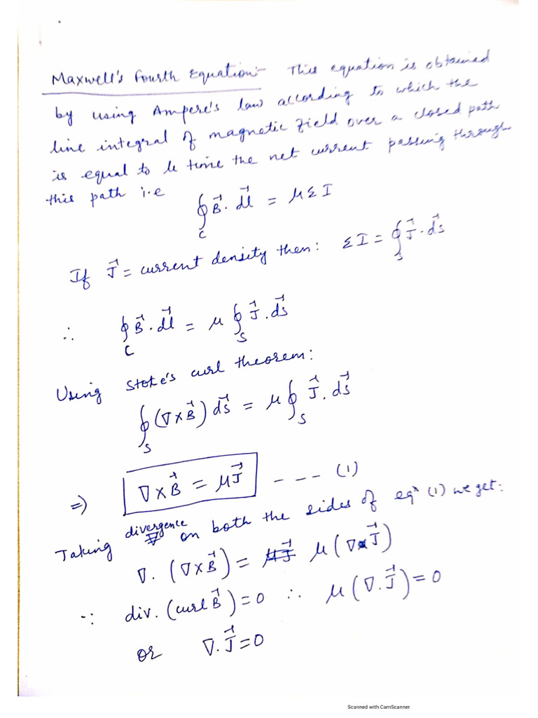 Maxwell IV Equation & Poynting Theorem | PDF