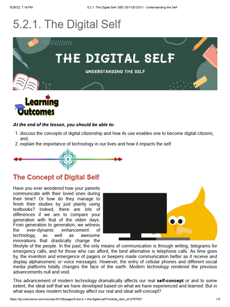 5.2.1. The Digital Self - GEC 001-CE12S11 - Understanding The Self | PDF | Self Concept | Social ...