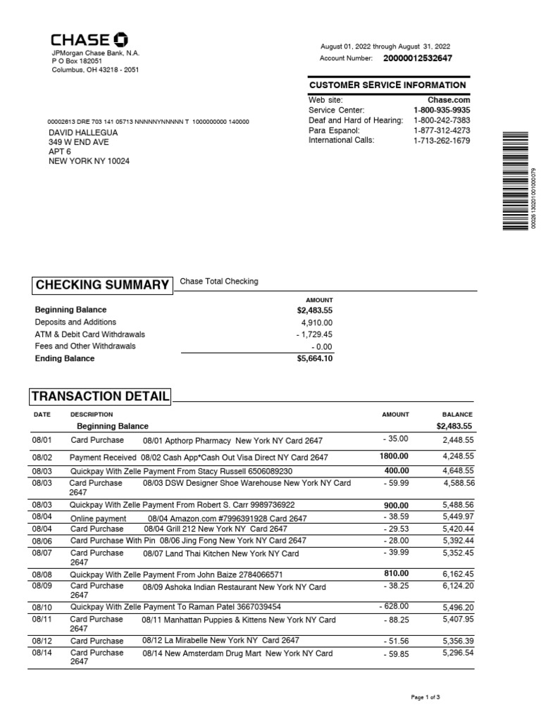 Statements 2647 | PDF | Debit Card | Banking Technology