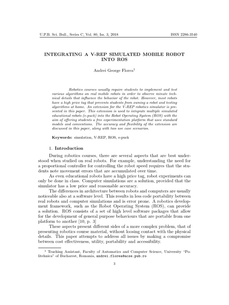 Epuck Article | PDF | Simulation | Robotics